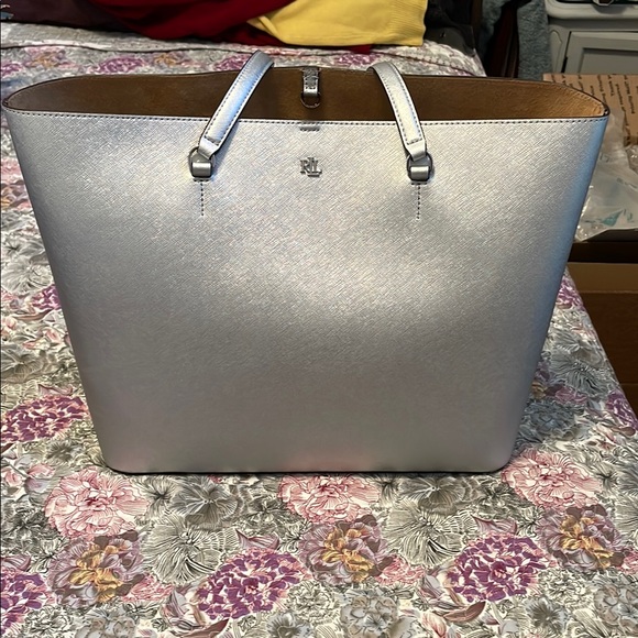 Ralph Lauren | Bags | Silver Tote Bag | Poshmark